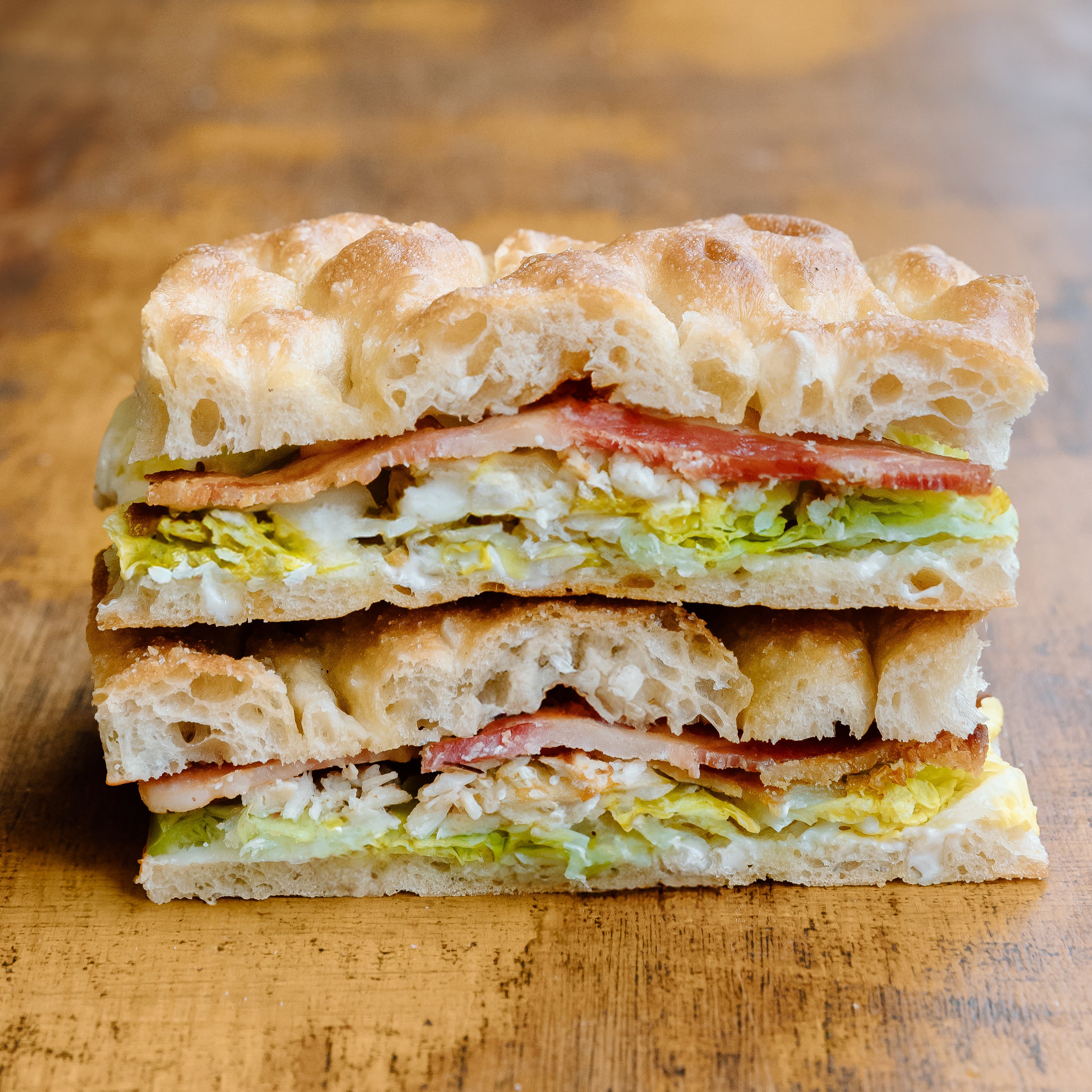 Half Focaccia Sandwich - Burrata, Tomato, Prosciutto, Parmesan, Pesto ...